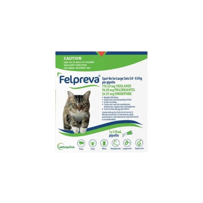 Felpreva Spot On Cat Large 11-17lbs Green VetShopMax