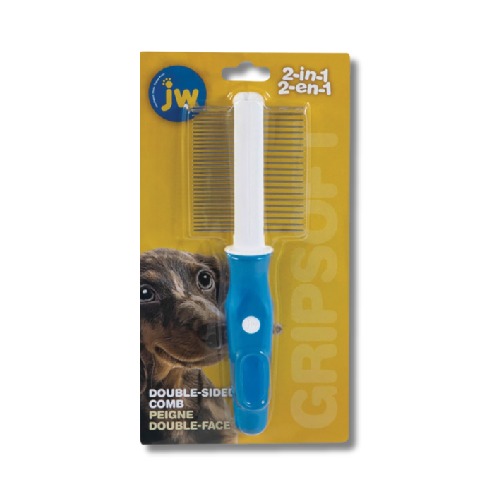 JW Gripsoft Dog Double-Sided Comb VetShopmax