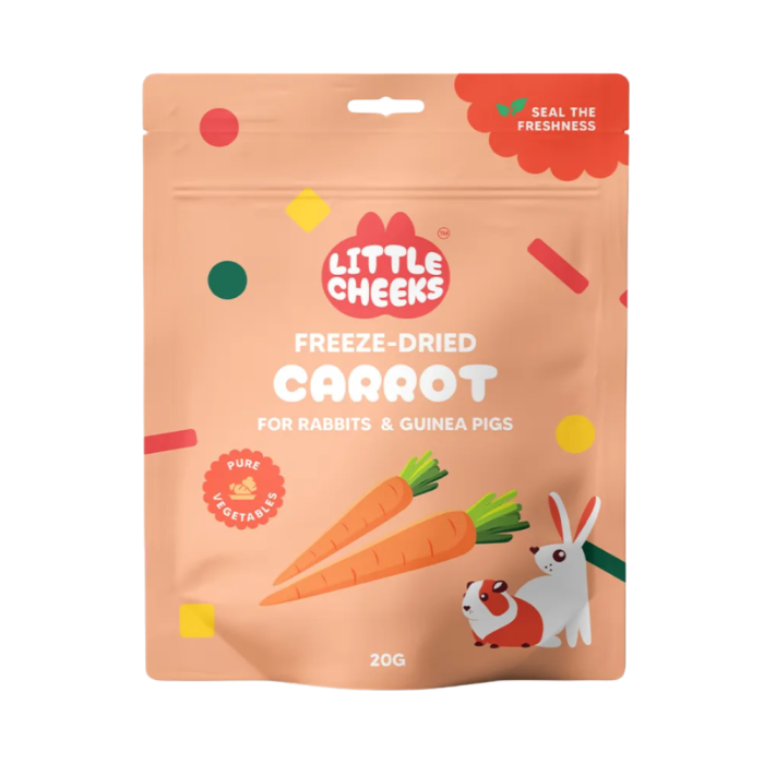Little Cheeks Freeze Dried Carrot Treats for Rabbits & Guinea Pigs 10g ...