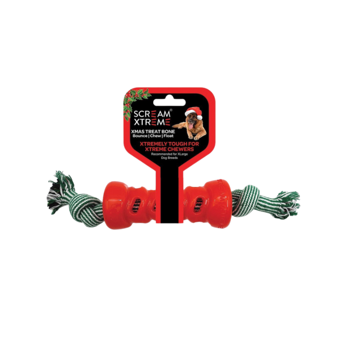 Scream Xtreme Xmas Treat Bone with Rope