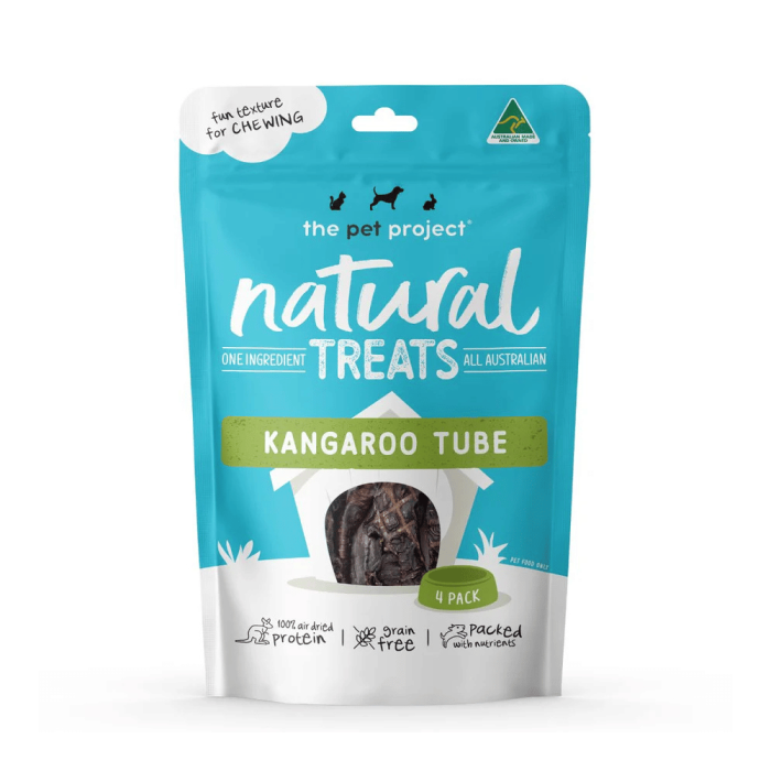 The Pet Project Natural Treats Kangaroo Tube 4 Pack VetShopMax